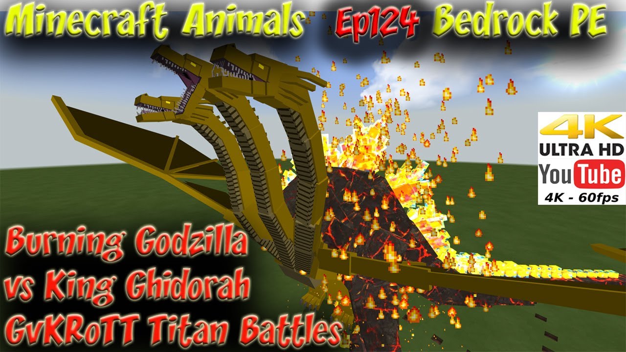 Burning Godzilla vs King Ghidorah Battles Monster Zero Godzilla Addon ...