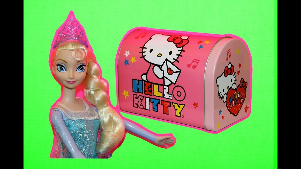 Hello Kitty Valentines Mailbox Surprises with Play Doh Egg opened by ...