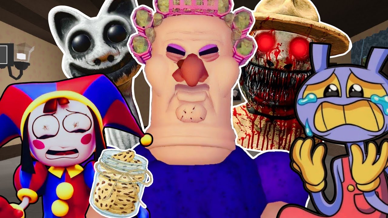 GRUMPY GRAN! (SCARY OBBY) Pomni x Jax 15 - YouTube