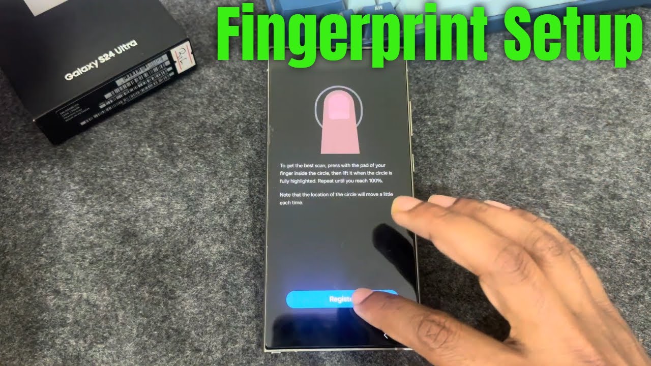 Samsung Galaxy S24/24+/24 ULTRA: How to setup Fingerprints - YouTube