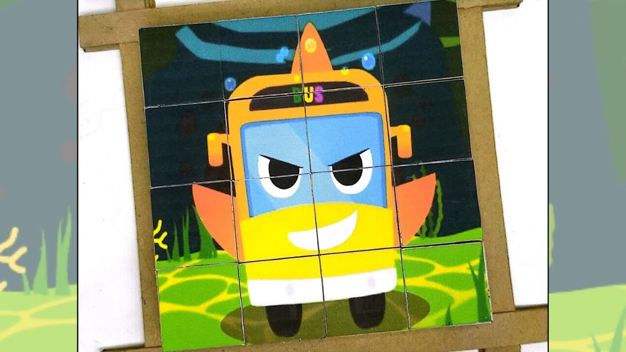 Shark Bus Puzzle Game #1 The Shark Bus Goes Round and Round - YouTube