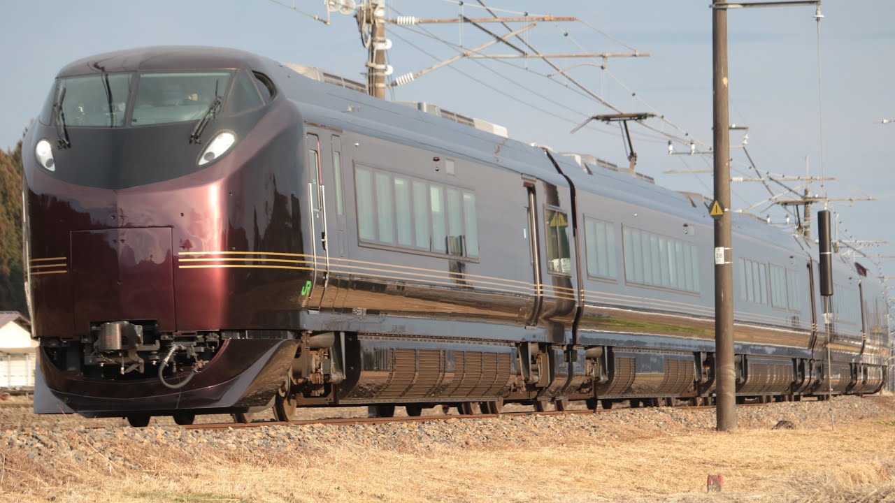 【4K】E655系なごみ 日光線 今市〜日光 （警笛・ミュージックホーン） - YouTube