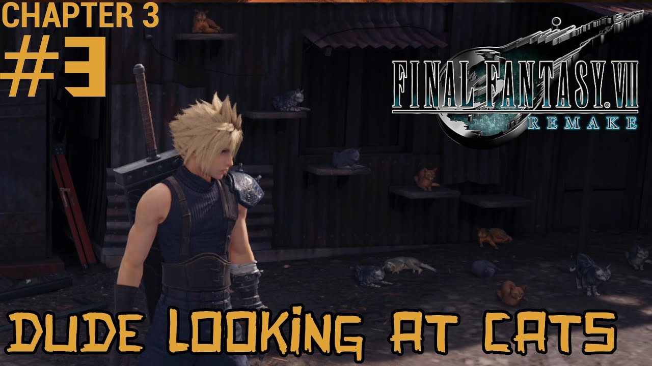 Dude Looking at Cats - Final Fantasy VII Remake #3 (PS4, 2020) [Chapter ...
