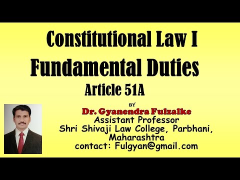 The Fundamental Duties Article 51A of Indian Constitution - YouTube