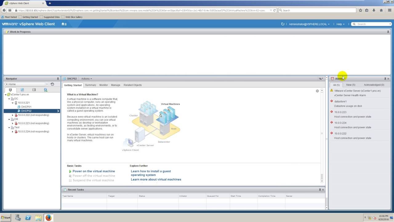 Using Pin and Unpin Panes on vSphere Web Client - YouTube