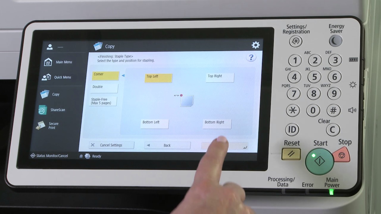 Change Finishing Options On Canon ImageRUNNER YouTube change-finishing-options-on-canon-imagerunner-youtube