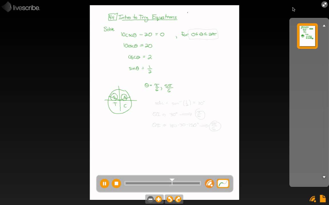 Chapter 4 Lesson 4 Example 2 Math 30-1 - YouTube