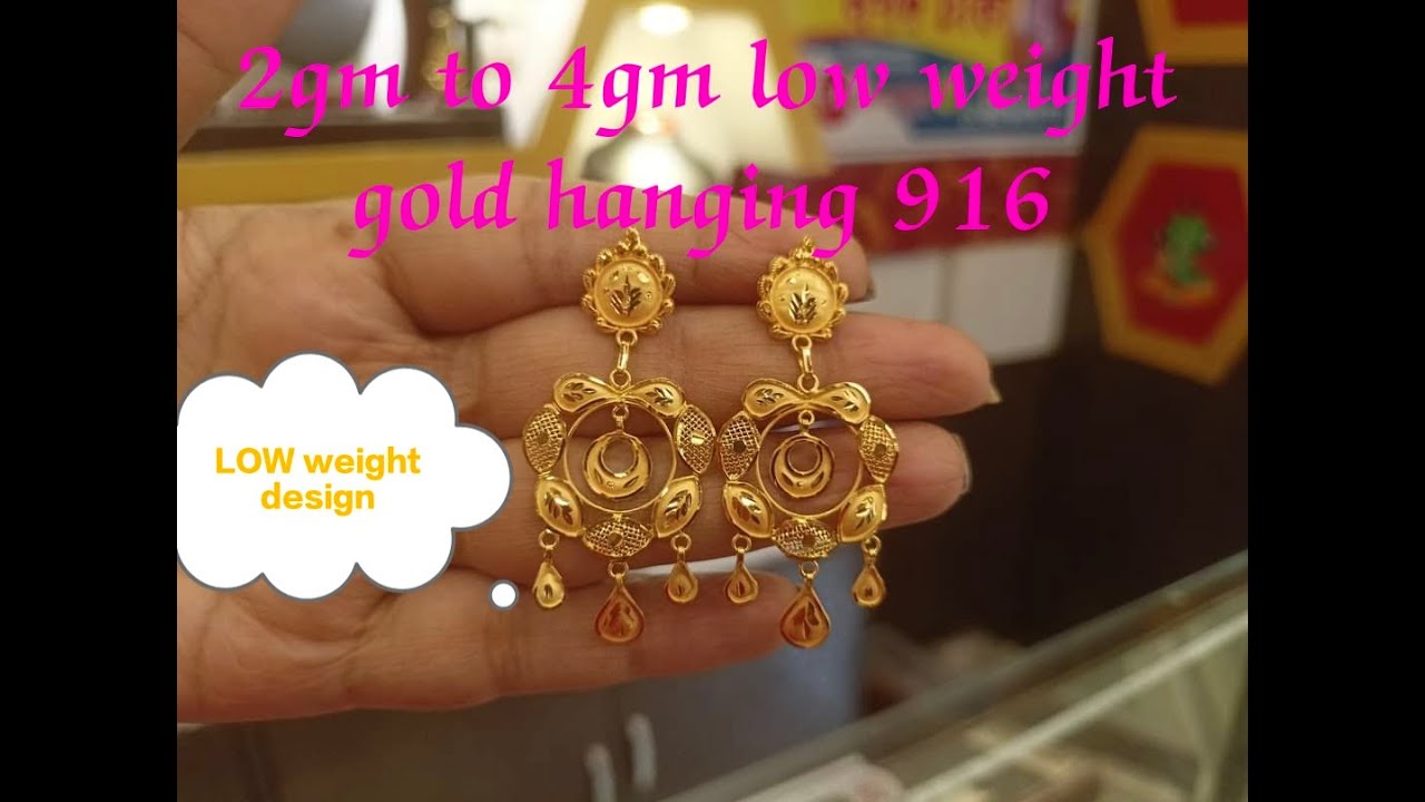 LATEST NEW HANGINGS DESIGN//HALLMARK 916//NEW DESIGN 2024//GOLD 2GM to ...