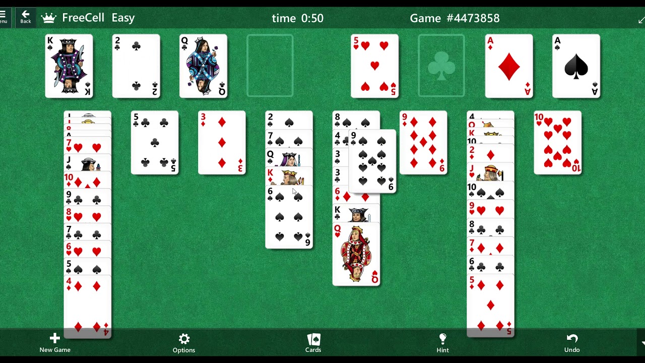 #01 - Ms Solitaire FreeCell - Easy - Game id (# 4473858) - YouTube