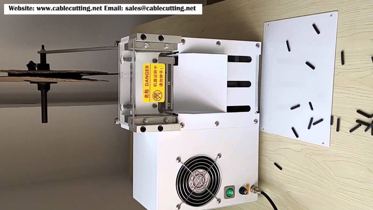 heat-shrinkable tubing cutting machine - YouTube