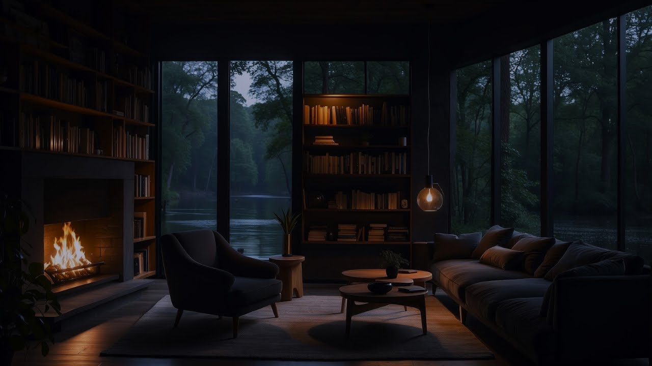 Rain and Fireplace Ambience on a Rainy Night for Tranquility | Insomnia ...
