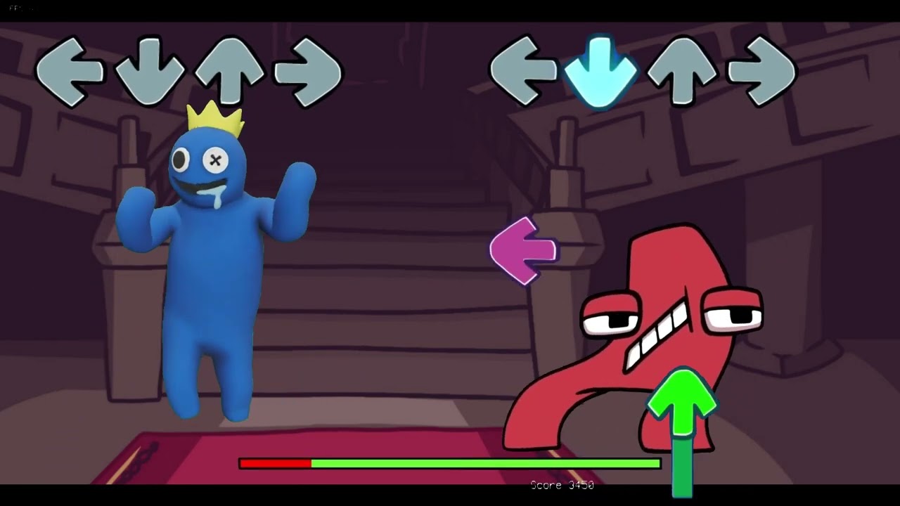 BLUE Rainbow Friends VS Alphabet Lore.BATTLE FNF MODS Friday Night ...