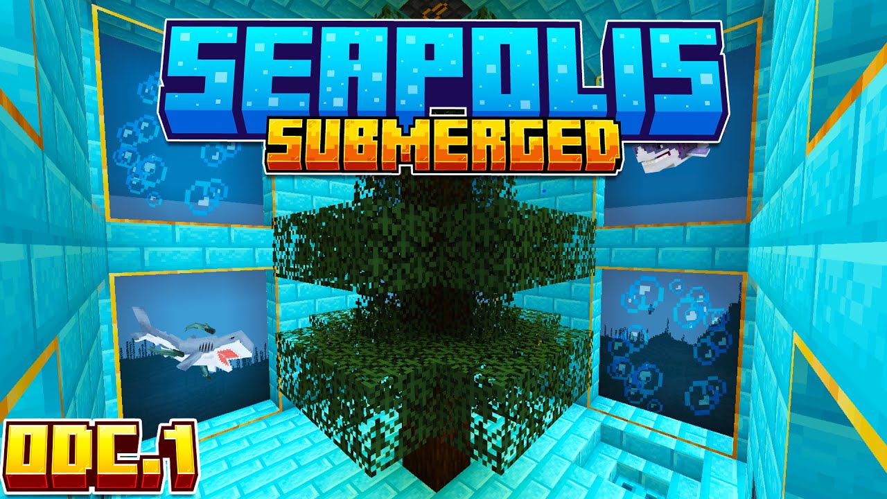 Utknąłem pod wodą!? Minecraft: Seaopolis Submerged - YouTube