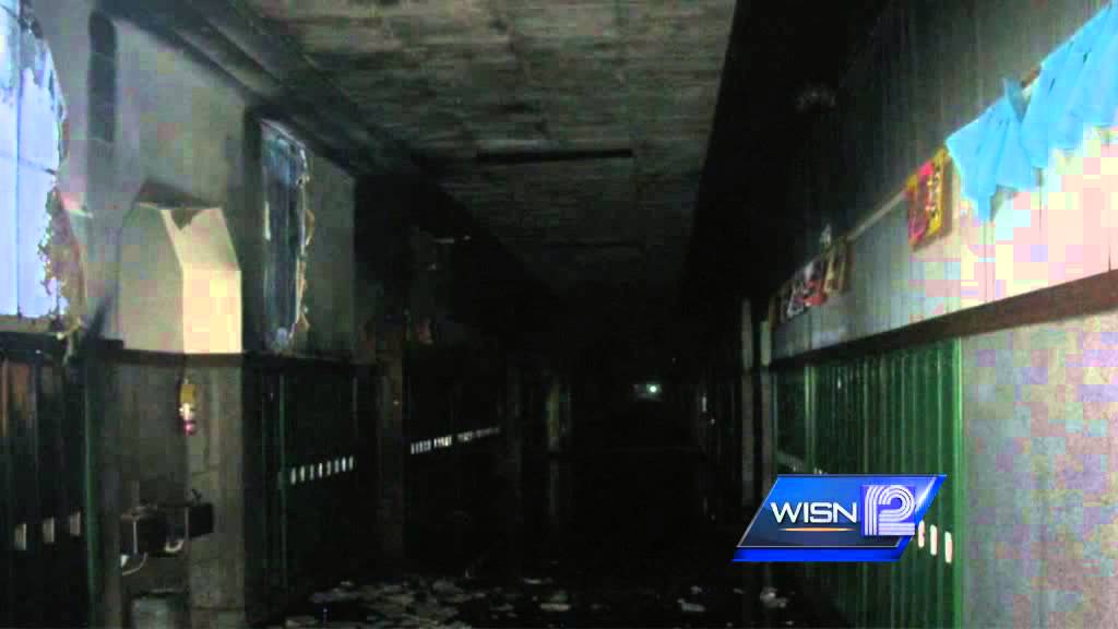 New pictures released of Racine school after fire - YouTube