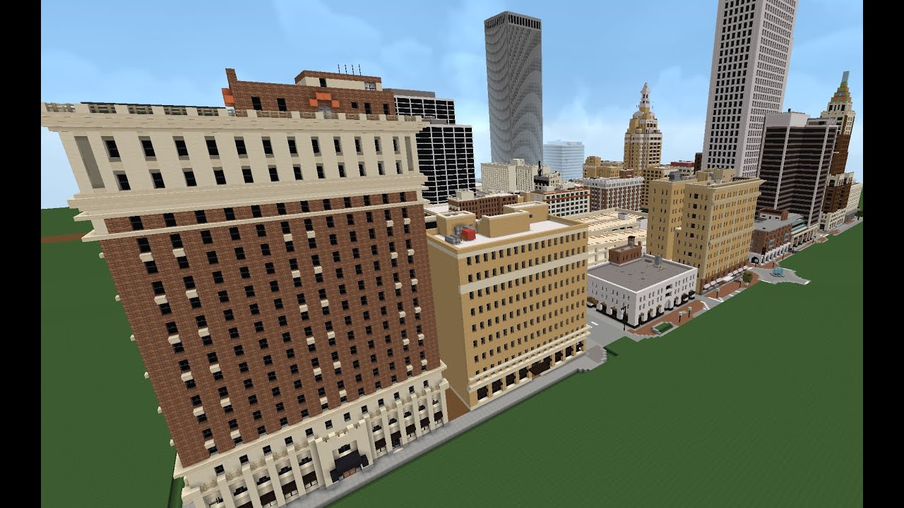 Mayo Hotel Tulsa Oklahoma, built in Minecraft Java - YouTube