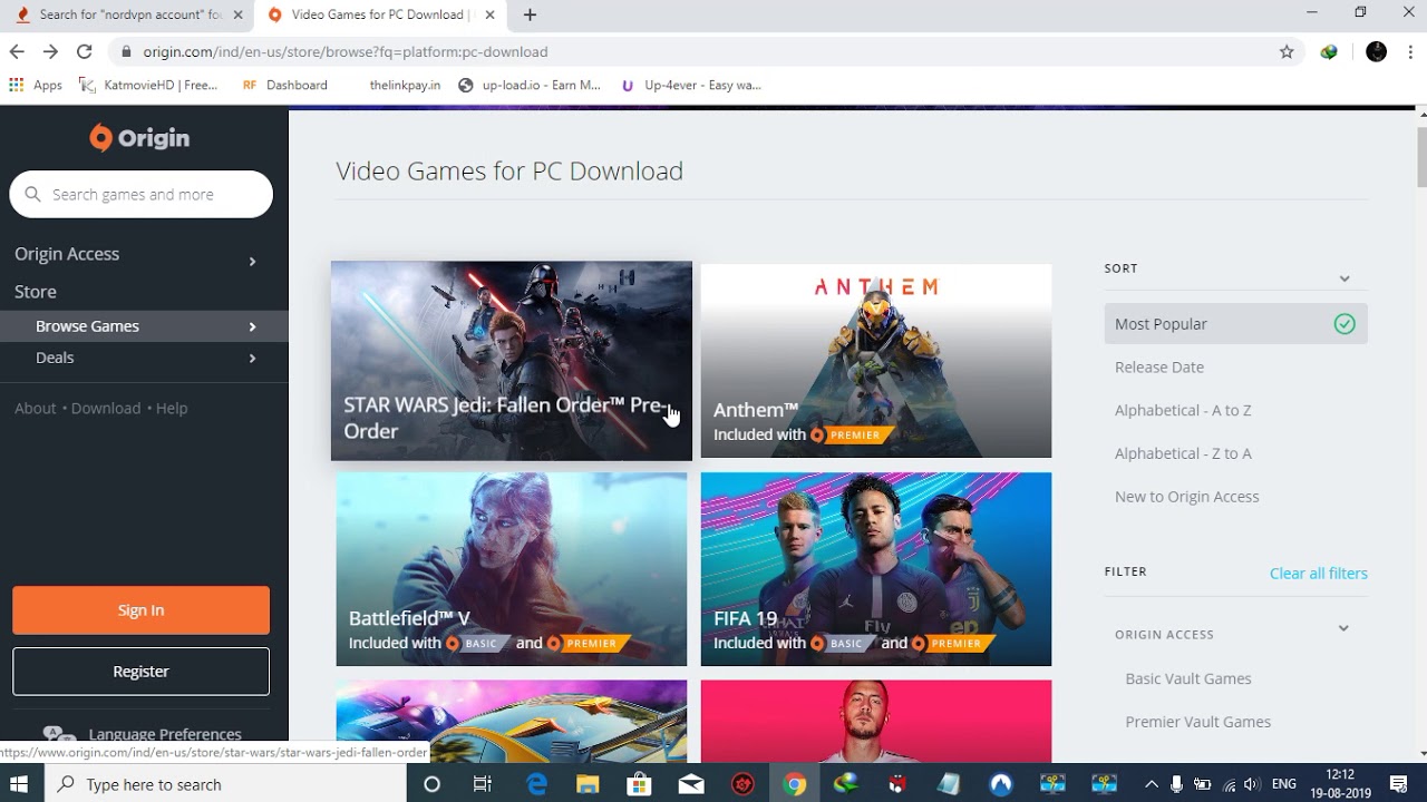 Free Origin Accounts 2019!!! Get Now!!! 19th august 2019 - YouTube