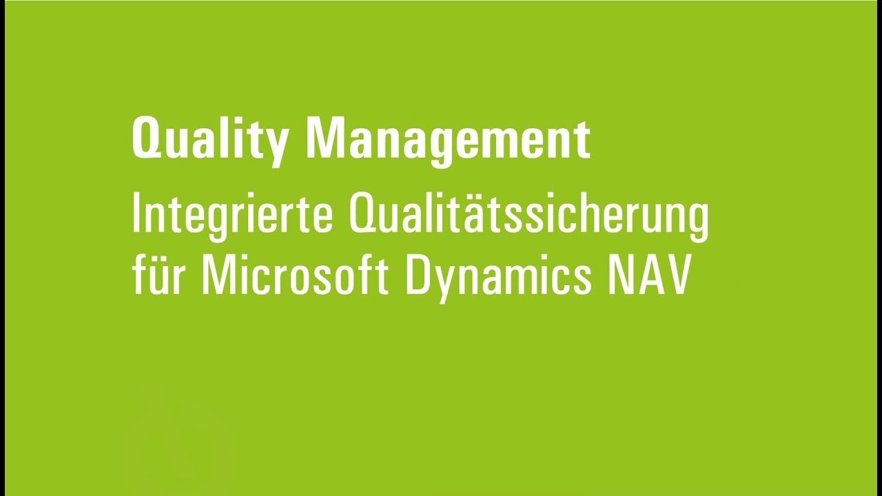 Qualitätssicherung für Microsoft Dynamics NAV - YouTube