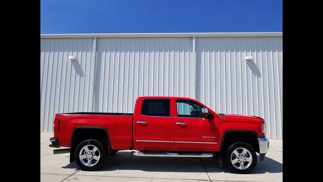 2016 GMC Sierra 2500HD Cardinal Red 545920 4WD Crew Z71 - YouTube