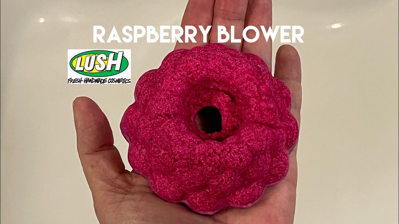 Lush Cosmetics New “Raspberry Blower” bubble bar tub demo - YouTube
