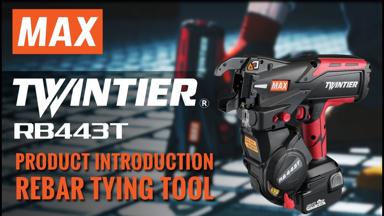 MAX USA Corp. - NEW TWINTIER® RB443T Rebar Tying Tool - YouTube
