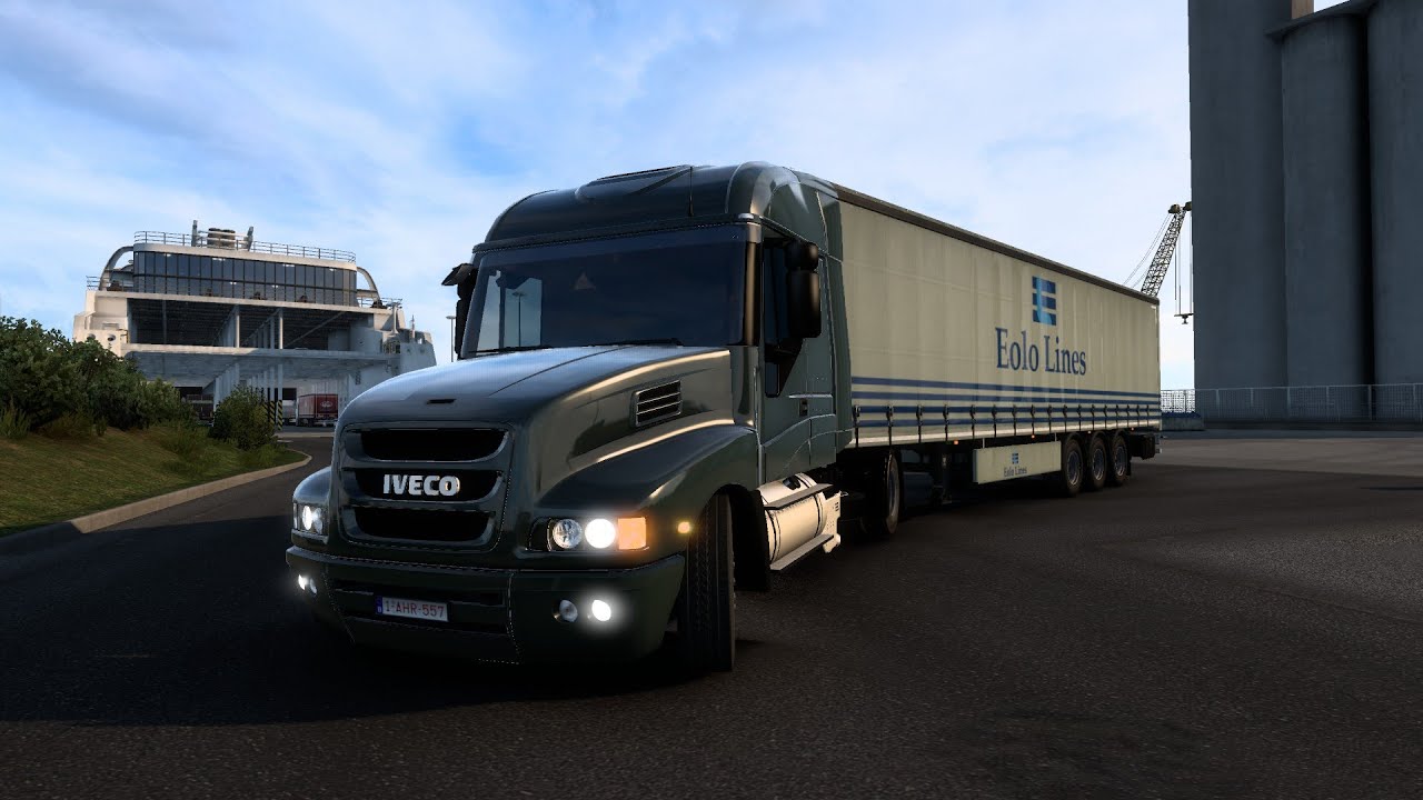 Iveco Strator | ETS2 Realistic Truck Driving | Evening delivery of ...