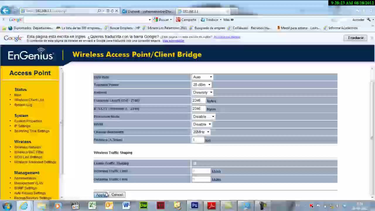 Configuración Engenius ECB 3500 modo AP WDS - YouTube