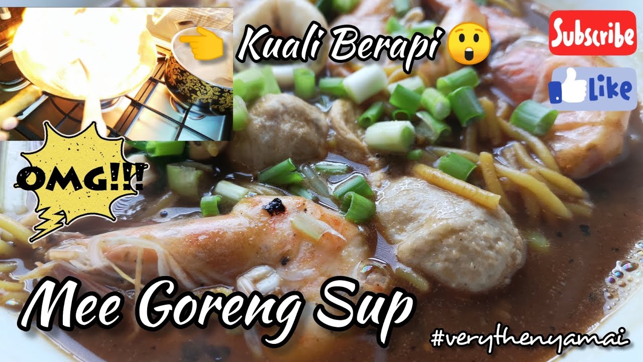 Mee Goreng Sup Ala Hawker Stall / TK Style / Kuali Berapi - YouTube