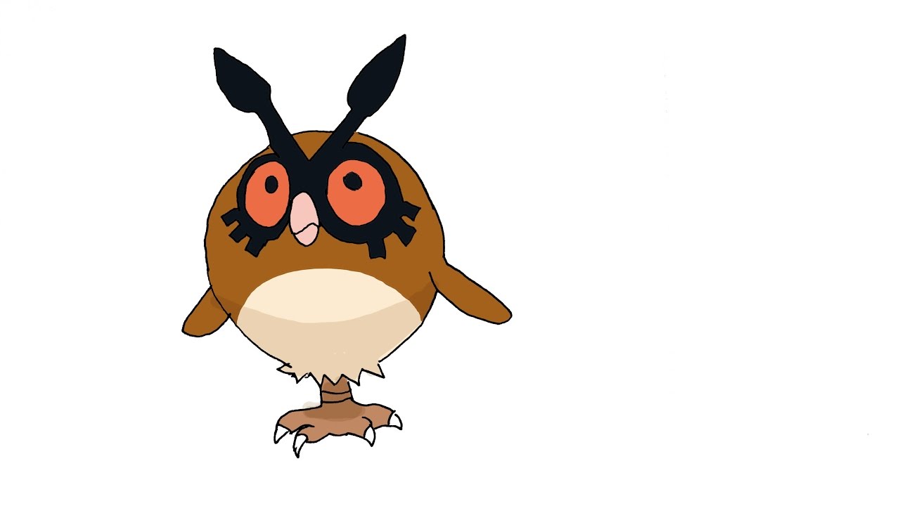 How To Draw Hoothoot (POKEMON) - YouTube
