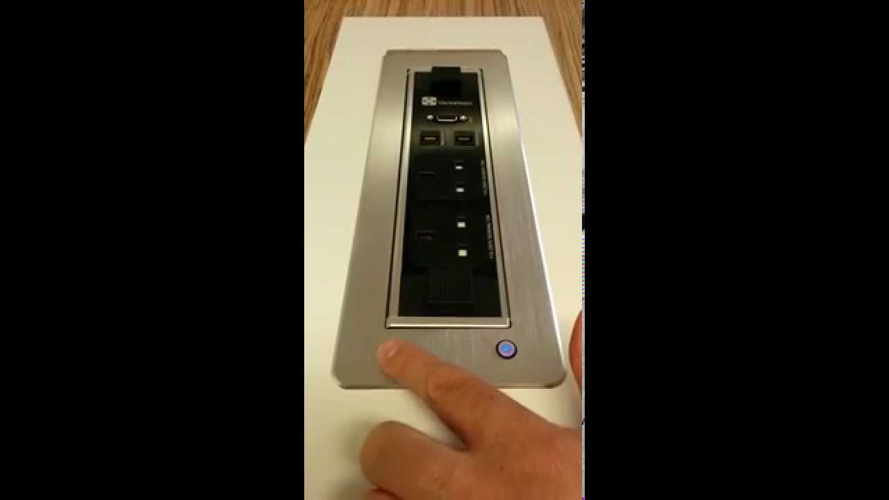 Motorised Revolving Desktop Power Panel from BPF - YouTube