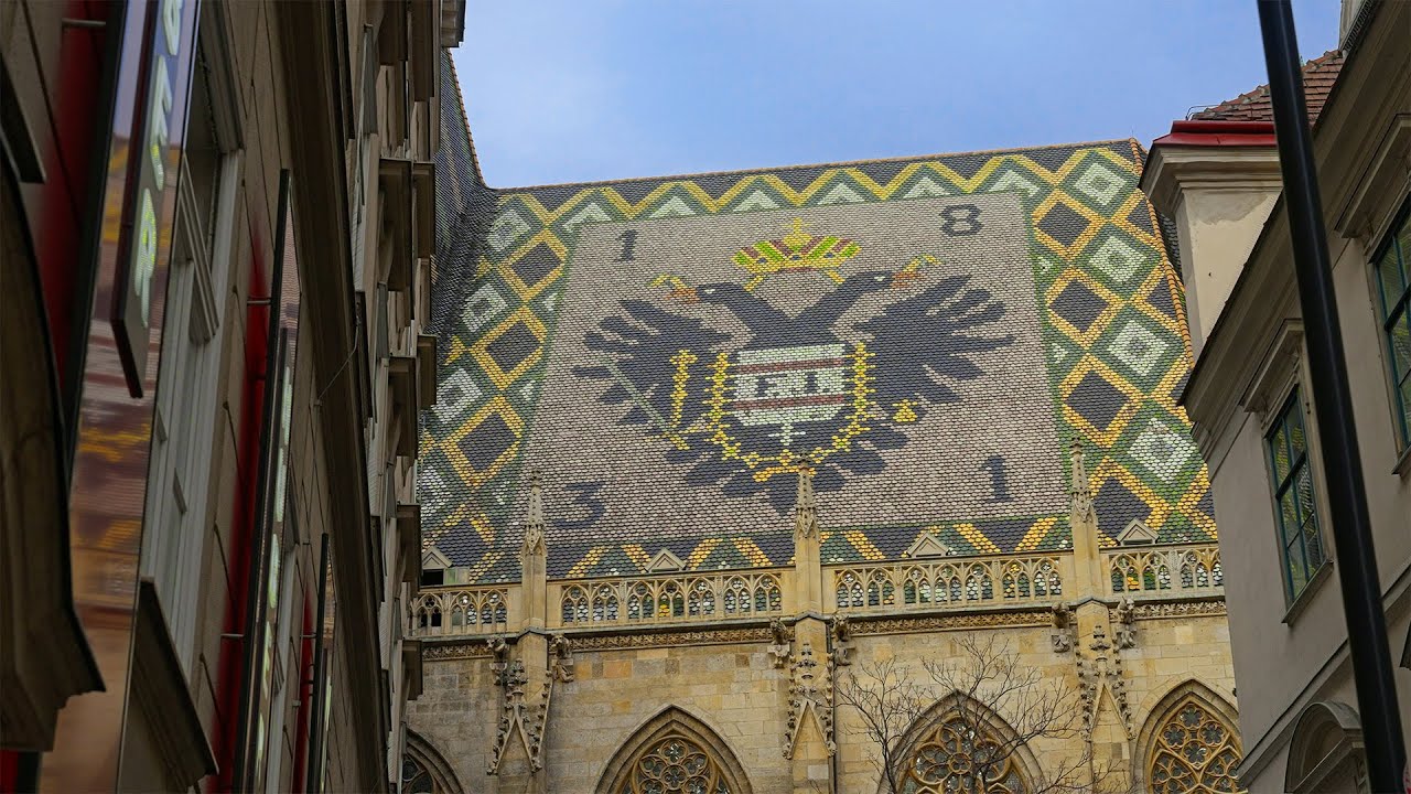 St. Stephens Cathedral (Stephansdom) roof featuring a mosaic of the ...