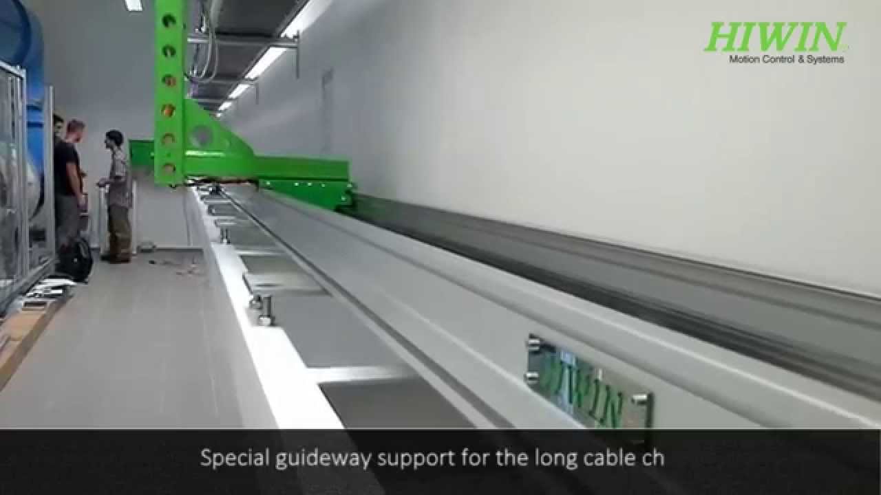 Hiwin linear motor axis with stroke 12,5 m - YouTube