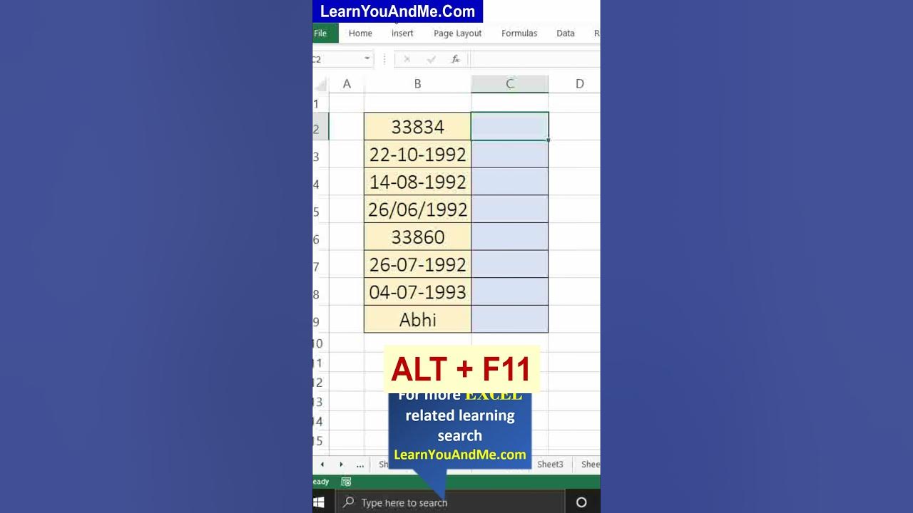 IsDate function in Excel | IsDate Excel | IsDate VBA UDF #excelshorts - YouTube