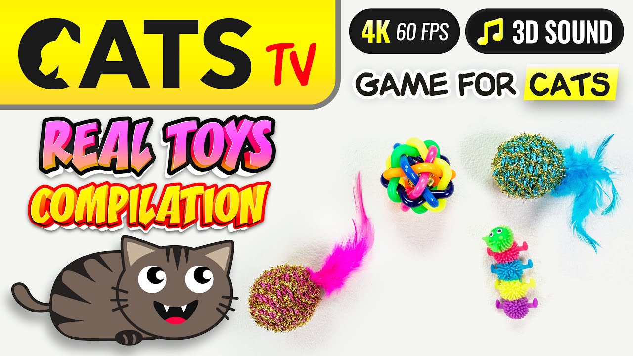 CAT TV - Ultimate TOYS compilation 🙀🐛 HD Sounds 😻📺 [4K] - YouTube