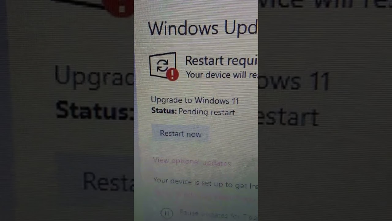 Windows Update restart required.#Shorts - YouTube