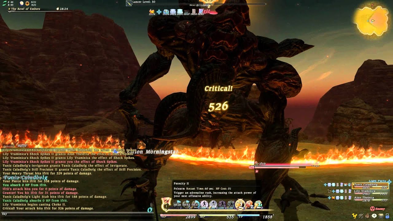 Final Fantasy XIV [Ifrit: Rank 25 fight] - YouTube