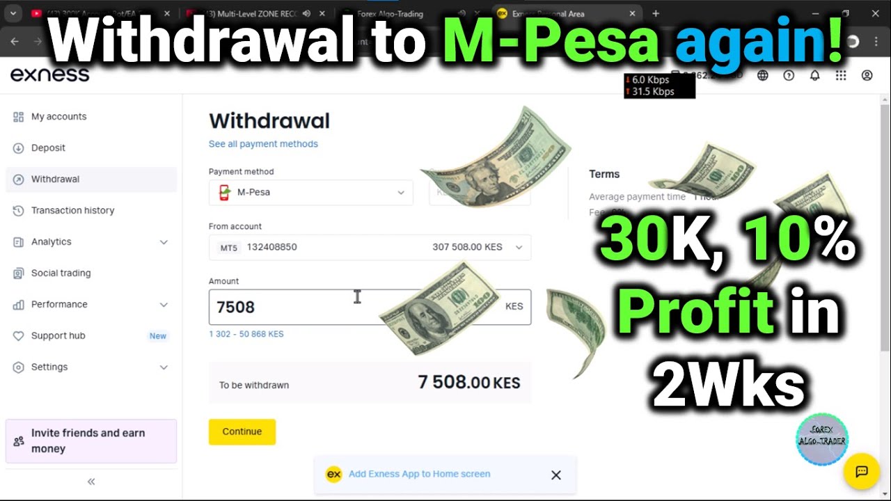 💲Withdrawal to M-Pesa again!🤑30K, 10% Profit in less than 2 Weeks💰[PART ...