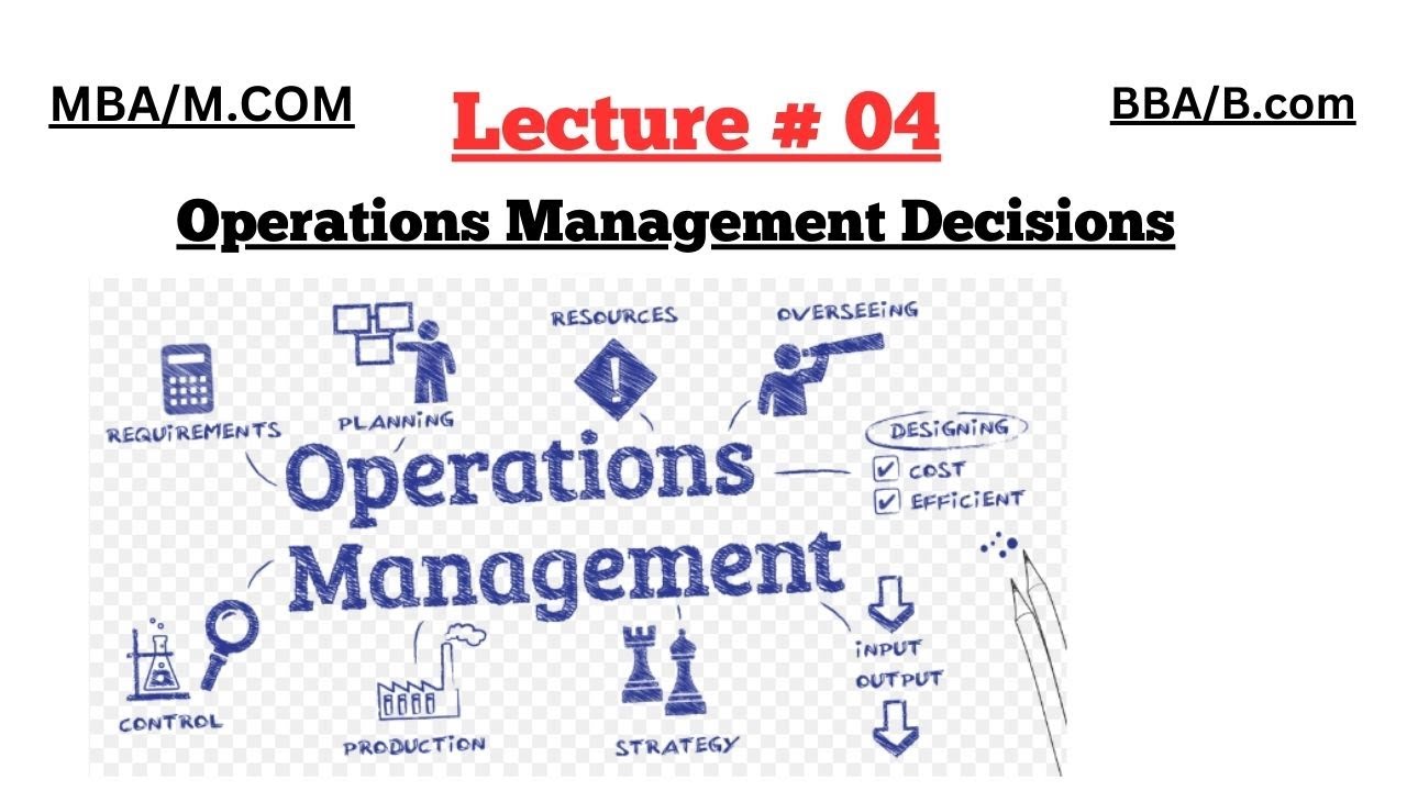 Lecture #04:Operations management decisions |Roles of operation ...