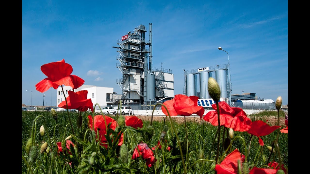Top Tower 3000 - Marini Batch Mix Asphalt Plant - YouTube