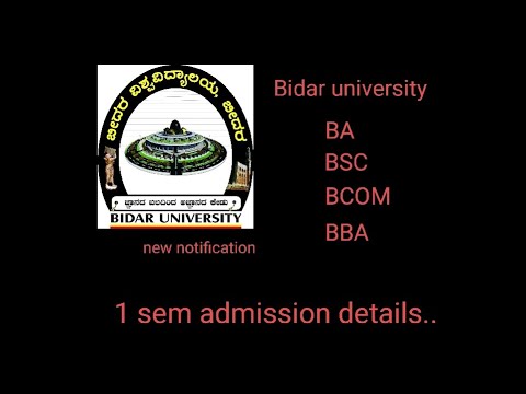 UG course admission details Bidar university #bidar #bidarunivercity ...