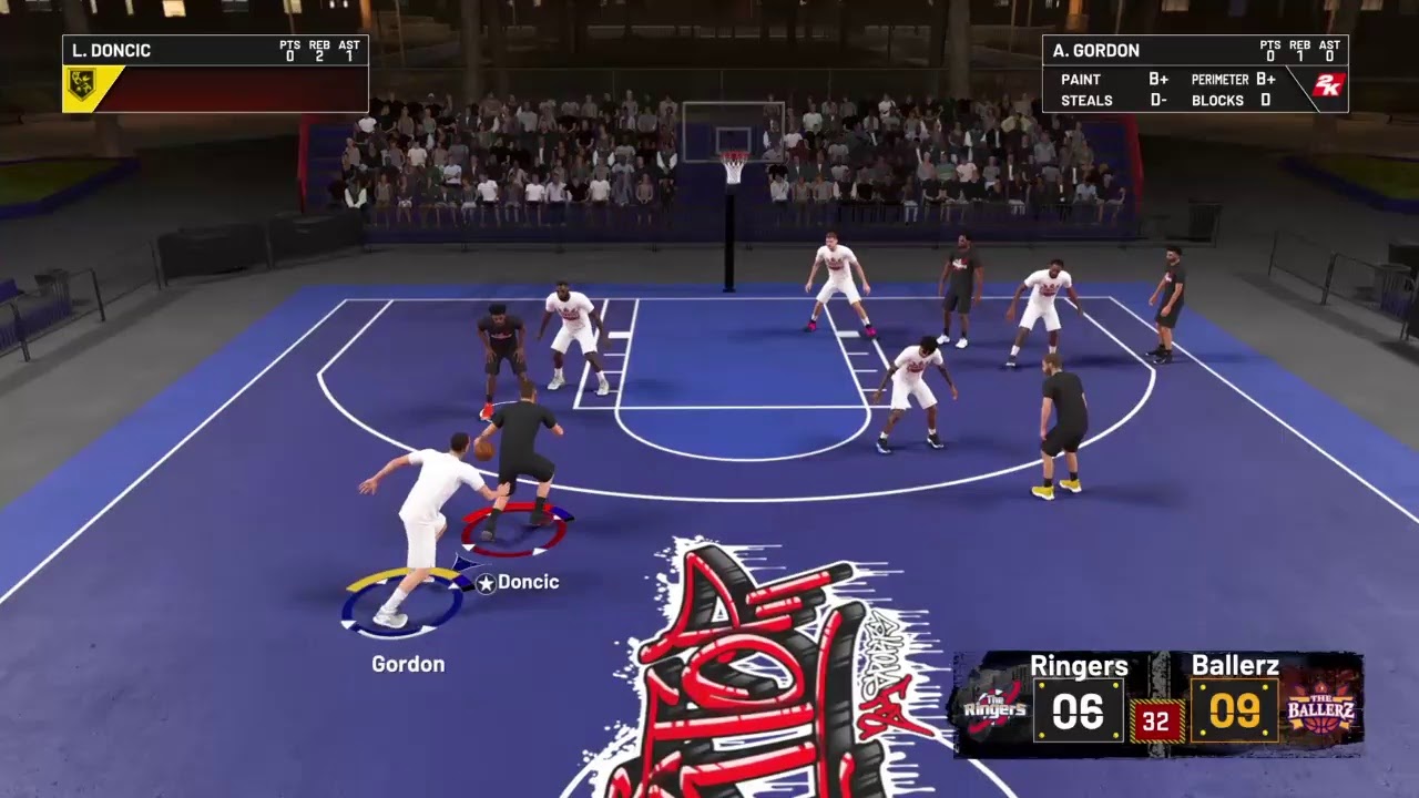 2k game play blacktop mode - YouTube