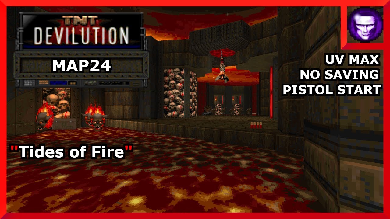Final Doom TNT: Devilution UV 100% Map24 "Tides of Fire" - YouTube