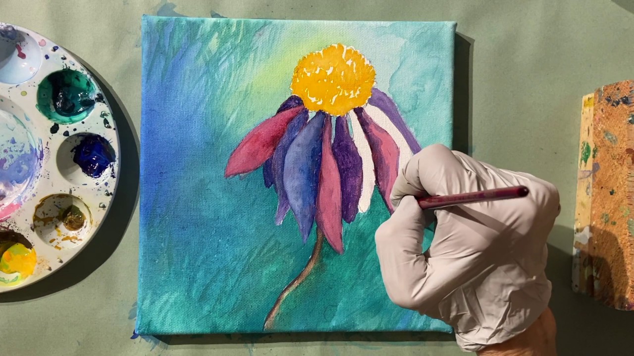 Coneflower Watercolor Tutorial, a step by step art lesson #irmgardart ...