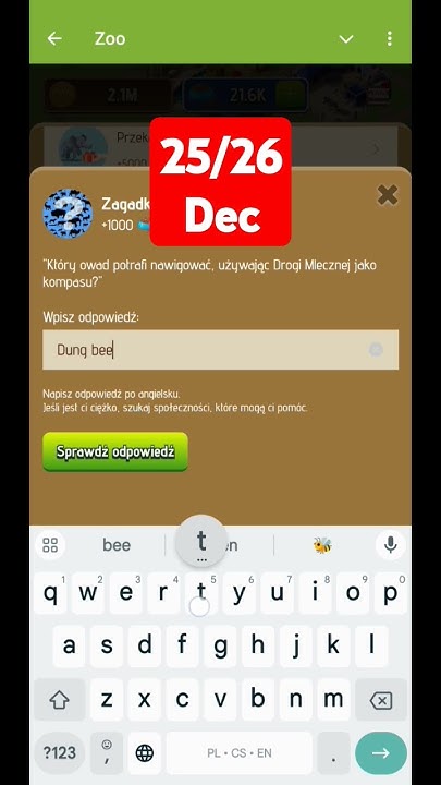 Riddle of the day zoo 25 26 Dec #zoo #telegram #airdrop #bybit - YouTube