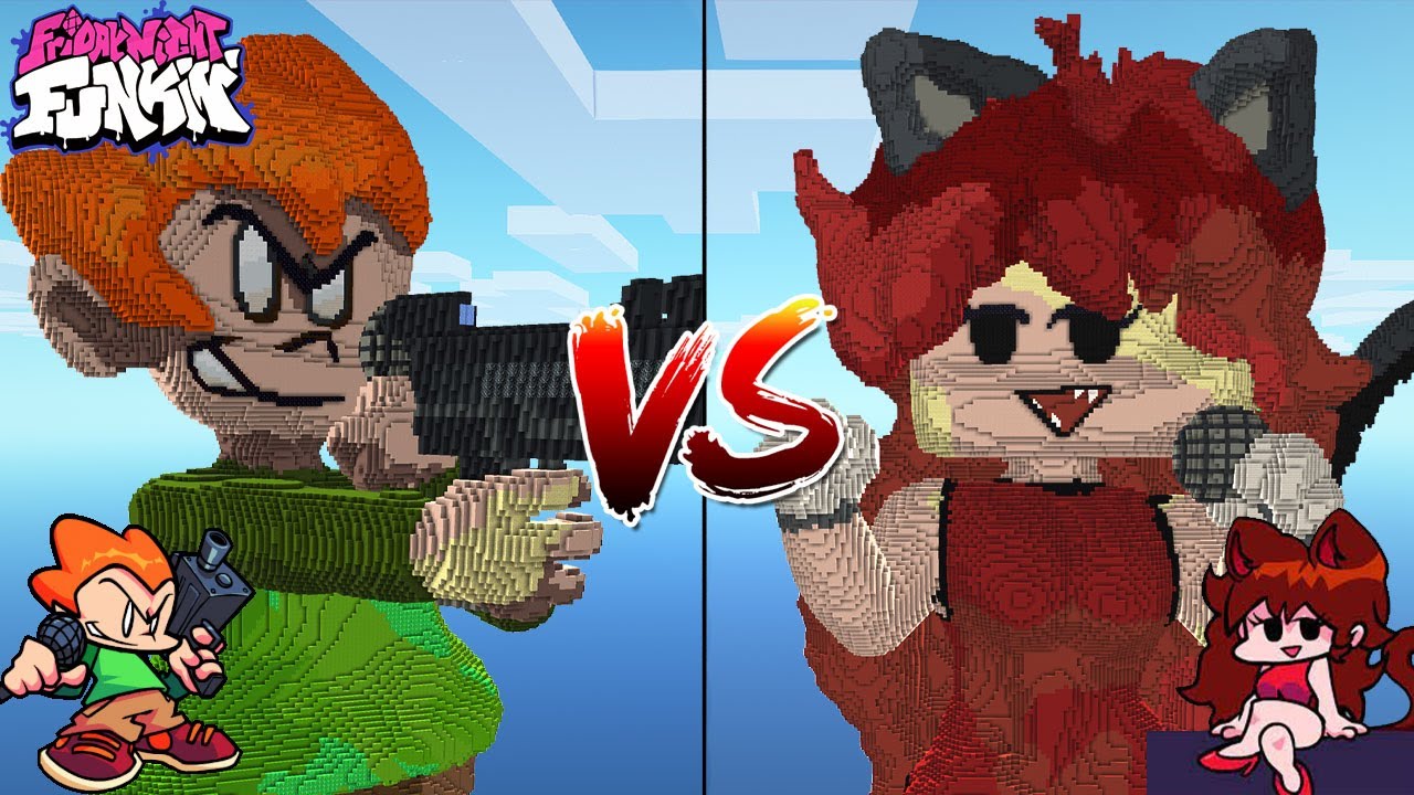 Minecraft Pico vs Cat GirlFriend : FNF BUILD CHALLENGE in Minecraft ...