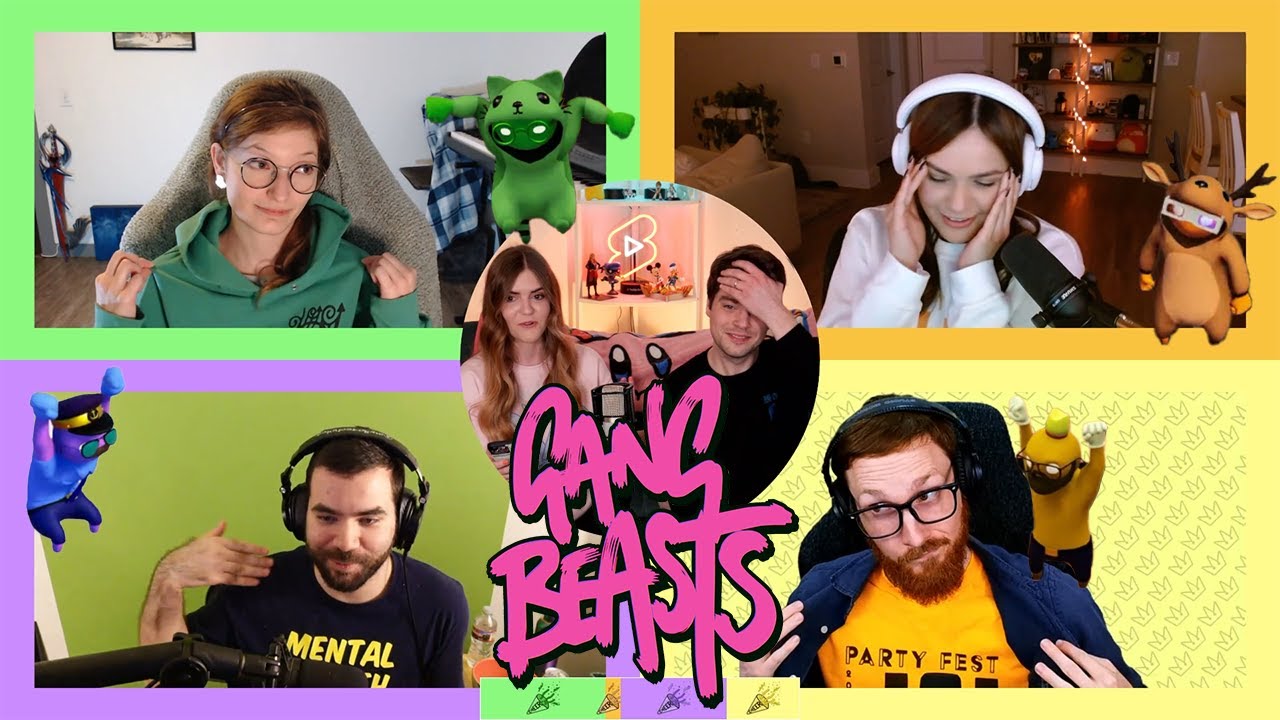 We made 4 streamers compete in Gang Beasts - YouTube