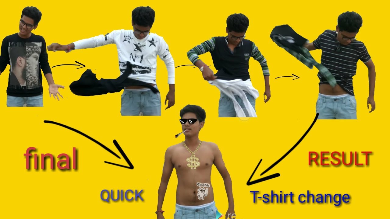 How To Swap or change Clothes like zachking tshirt change Magic ...