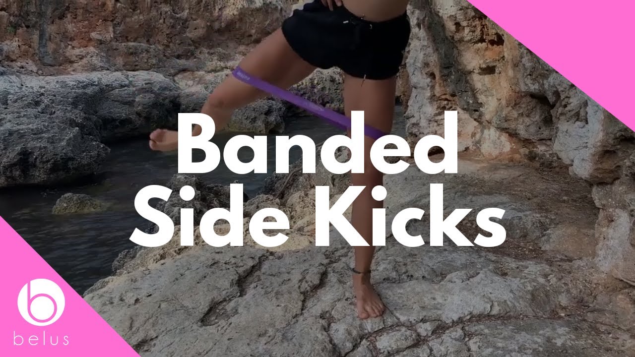 Glute Workout: How to do Banded Side Kicks - YouTube