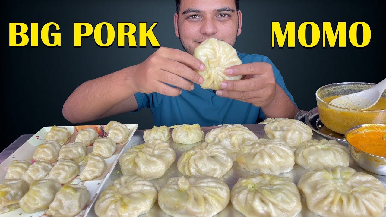 The Most Juiciest Thulo Pork Momo Challenge 😋 CHICKEN TAIPO MOMO ...