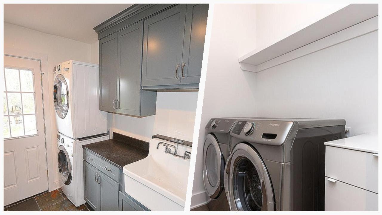 75 Budget Laundry Room With Flat-panel Cabinets Design Ideas You'll ...