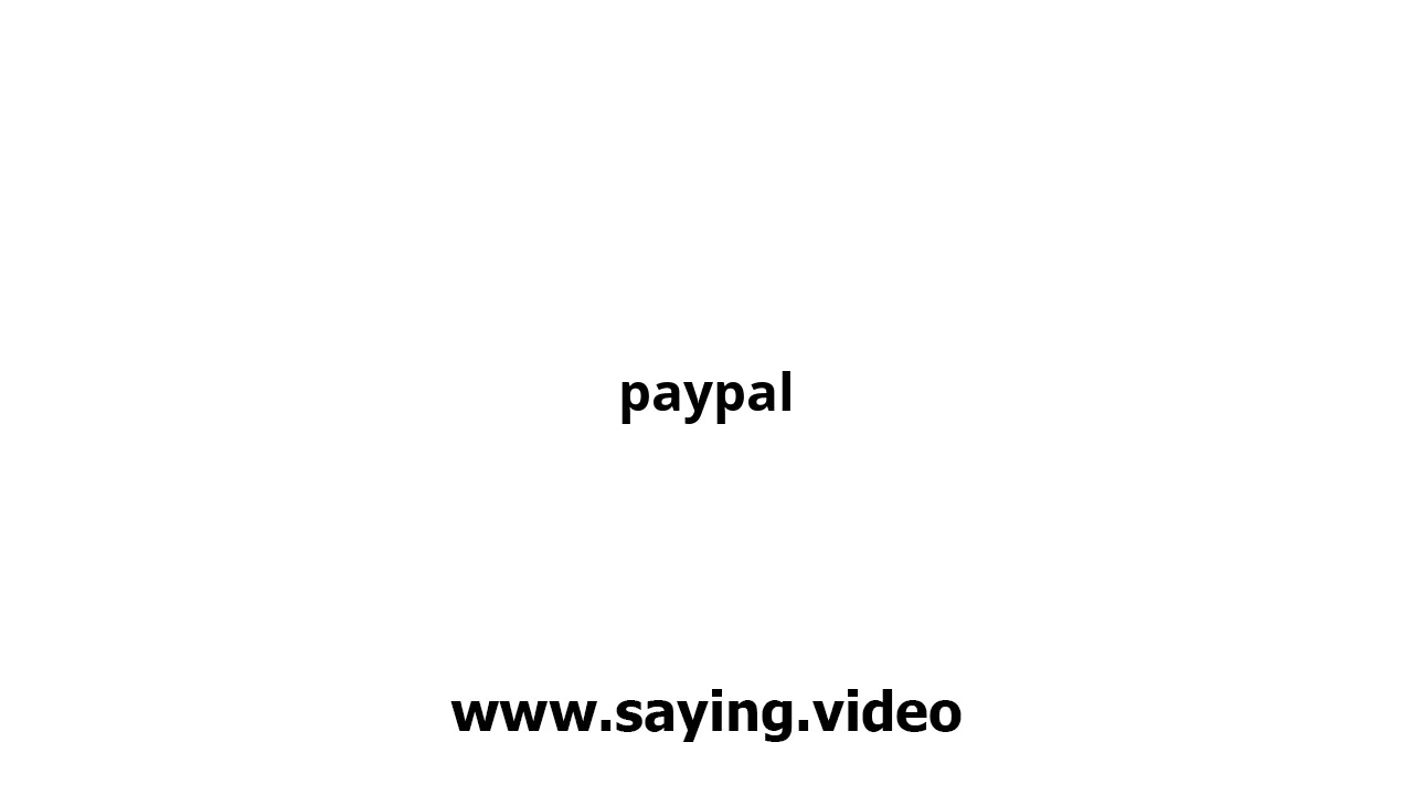 How to say paypal in English - YouTube